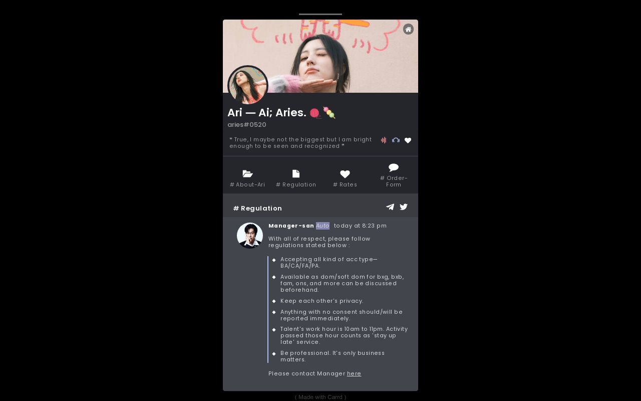 Aries at your service